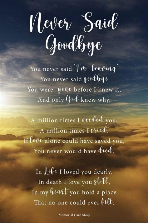 Funeral Poems For Dad Mom Memorial Poems Memorial Sympathy Poems