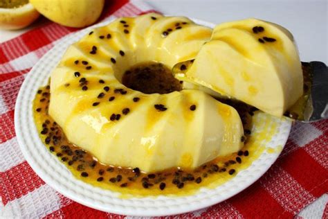 Pudim de maracujá sem forno e sem ovos