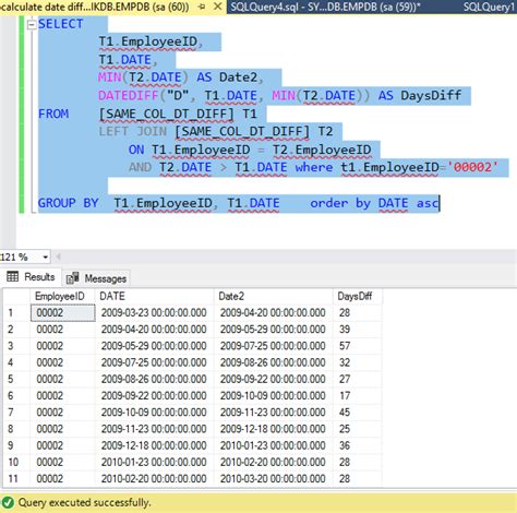 how to calculate date difference in sql datediff best example