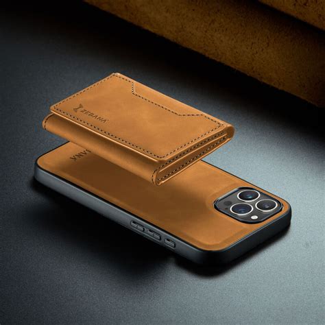 Apple iPhone 13 Pro Max Kılıf Kahverengi Zebana 2in1 Elite Class