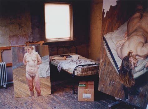 Npg X Lucian Freud S Studio With Naked Portrait Standing And