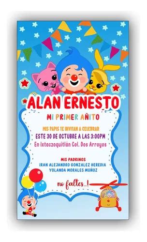 35 Invitaciones En Físico Y 1 Digital De Plim Plim Envío gratis