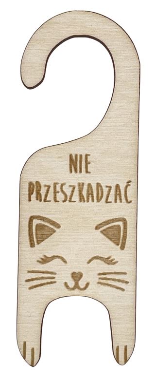 Zawieszka na klamkę z KOTKIEM Nie przeszkadzać ZA04f Cena Opinie