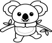 Coloriage Koala Kawaii Dit Bonjour JeColorie