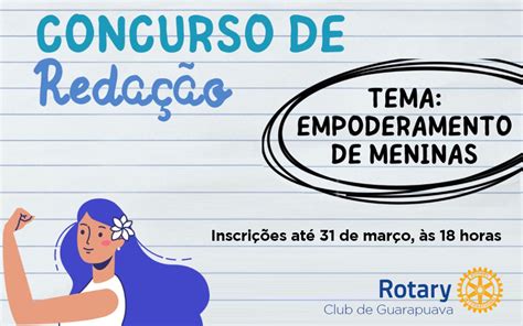 Últimos dias para se inscrever no concurso de redação do Rotary Club de