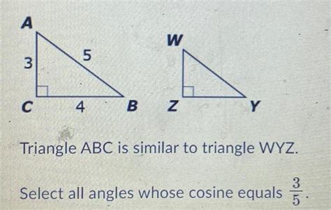 [answered] a 3 c 5 4 w b z y triangle abc is similar to triangle wyz 3 kunduz