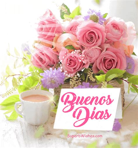 Buenos Días Con Hermosas Rosas Rosadas SuperbWishes