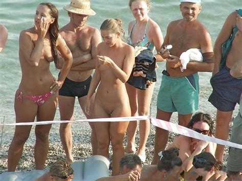 Porn Image Nude Girls At Beach Among Clothed People
