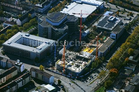Mannheim Aus Der Vogelperspektive Baustelle Zum Neubau Des Hochhaus