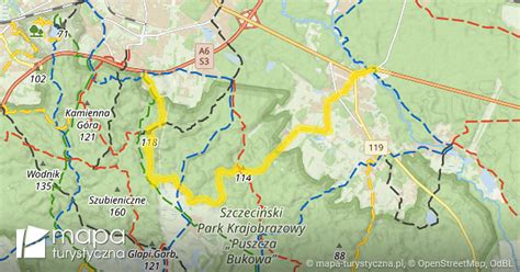 Szlak im Bolesława Krzywoustego mapa turystyczna pl