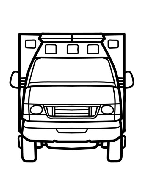 Ambulancia Para Colorear y Pintar Imágenes Para Dibujar Gratis