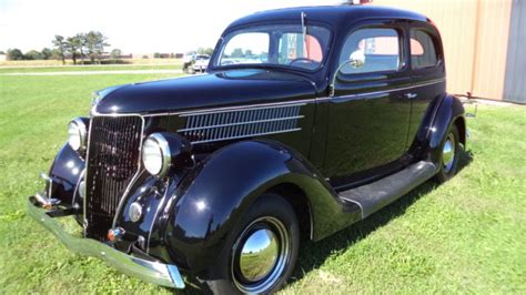 1936 Ford 2dr Sedan Slant Back Steel Body Flat Head V8 Speed For Sale