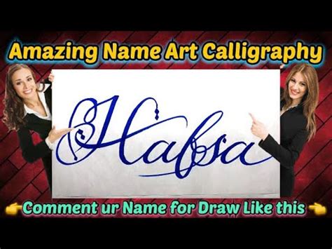 Hafsa Name Signature Calligraphy Status How To Draw Cursive