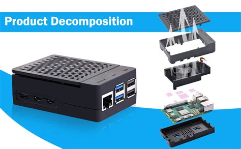 Geeekpi Case For Raspberry Pi With Armor Lite V Adjustable Speed