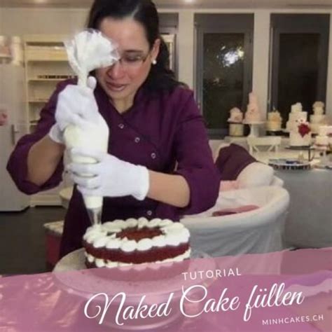 Anleitung zum Naked Cake füllen Video Tutorial Minh Cakes