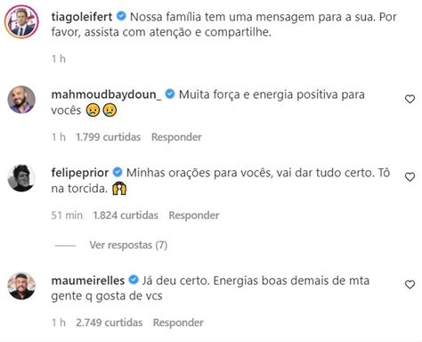 Ap S Post Sobre C Ncer Raro Da Filha Tiago Leifert Recebe Apoio De