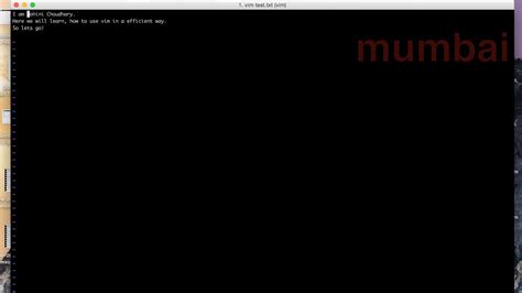 vim tutorial part 3 vim built in commands getting started with vim mastering vim editor