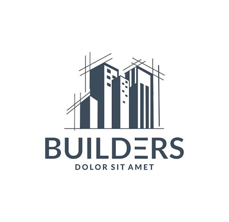 Premium Vector Simple Minimalist Architect Logo Building Construction