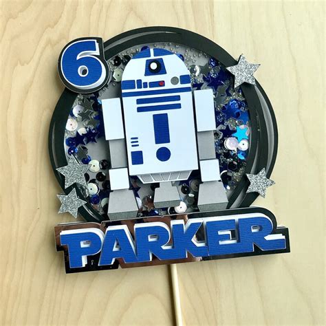 R2D2 Cake Topper Star Wars Cake Topper Star Wars Inspired Etsy