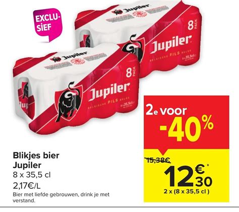 Jupiler Blikjes Bier X Cl Promotie Bij Carrefour Market