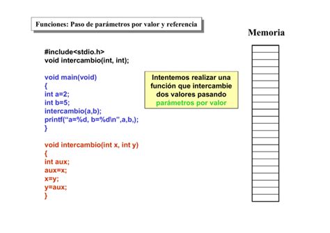Paso de parámetros por valor y referencia
