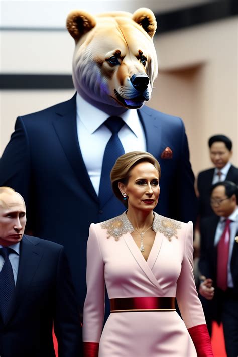 Lexica Putin Dressed In Women S Clothes Dansing A Bear