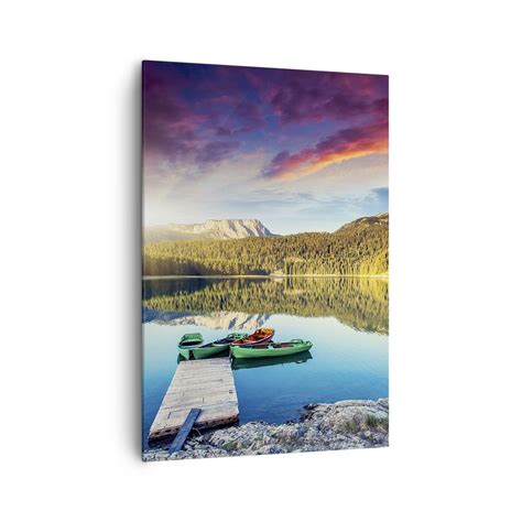Obraz na płótnie Nad wodą gładką jak lustro 70x100cm Krajobraz