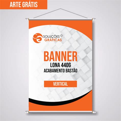 Banner Impresso Lona 440g Vertical CG Soluções Gráficas