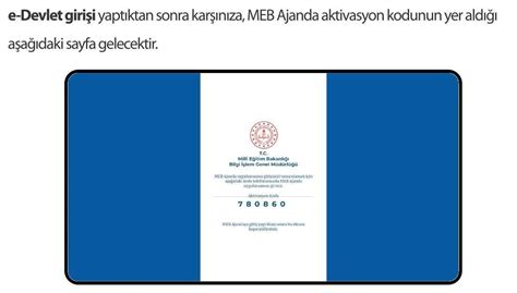 MEB AJANDA AKTİVASYON KODU Mebajanda meb gov tr aktivasyon kodu nasıl
