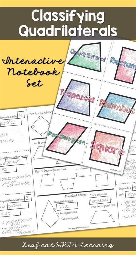 classifying quadrilaterals worksheet 5th grade