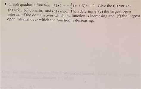 solved graph quadratic function f x 19 x 3 2 2 ﻿give the