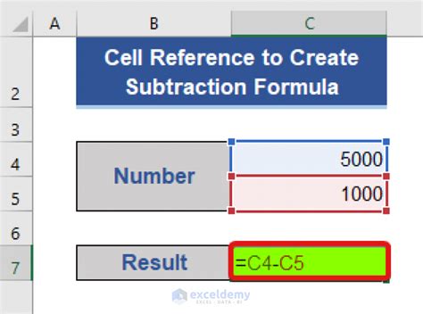 How To Create An Excel Formula To Subtract Examples Exceldemy