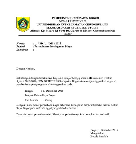 Contoh Surat Permohonan Keringanan Biaya Sekolah Sma Delinewstv
