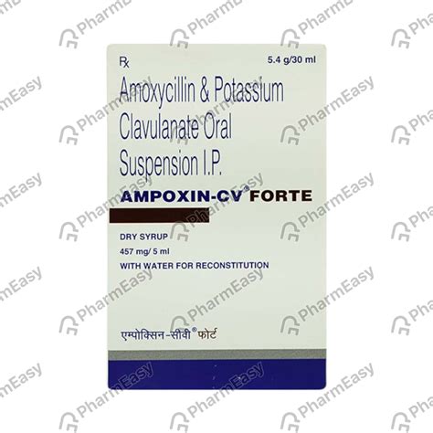 Ampoxin Cv Forte Mg Bottle Of Ml Syrup Uses Side Effects Price