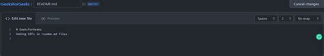 How To Add Gifs On Readme Md File In A Github Repository Geeksforgeeks