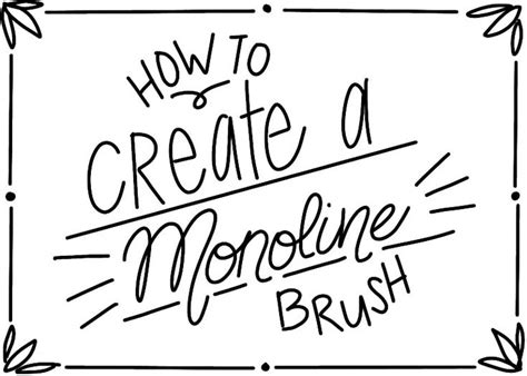 How To Create A Monoline Brush In Procreate Procreate Procreate