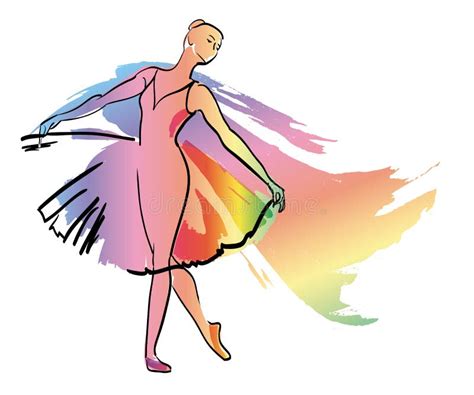 Muchacha De La Bailarina De La Danza Ilustración del Vector
