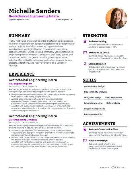 5 Geotechnical Engineering Resume Examples Guide For 2024