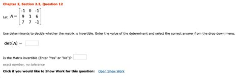 solved chapter 2 section 2 3 question 12 1 0 1] let a 9
