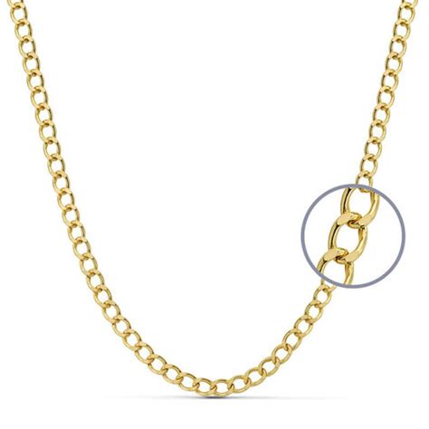 Cadena Oro Barbada K Cm Hueca Mm Sebaoth
