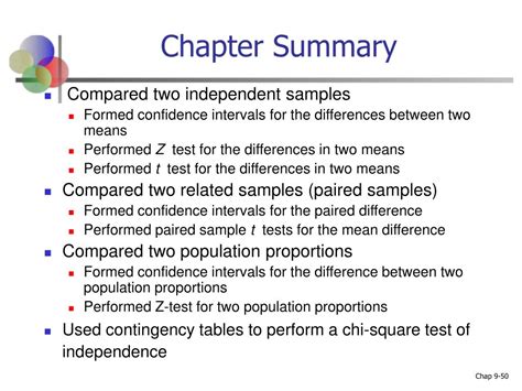 Ppt Chapter Estimation And Hypothesis Testing For Two Population