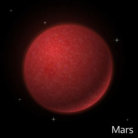 Planeta Marte Brillante Realista Aislado 7740905 Vector En Vecteezy