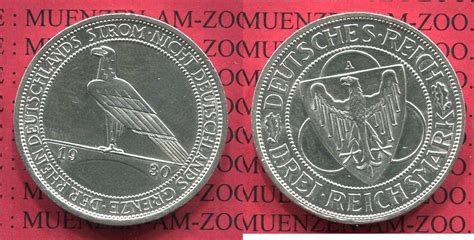 Weimarer Republik Deutsches Reich 3 Mark Silber Gedenkmünze Weimarer