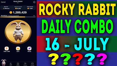 Rocky Rabbit Daily Combo July Today Rocky Rabbit Daily Combo