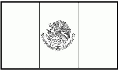 Dibujo De La Bandera De Mexico Para Colorear