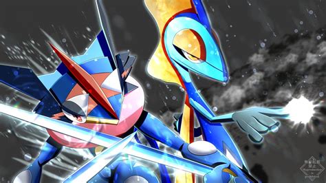 Greninja Inteleon And Ash Greninja Pokemon Drawn By Mizunogoke