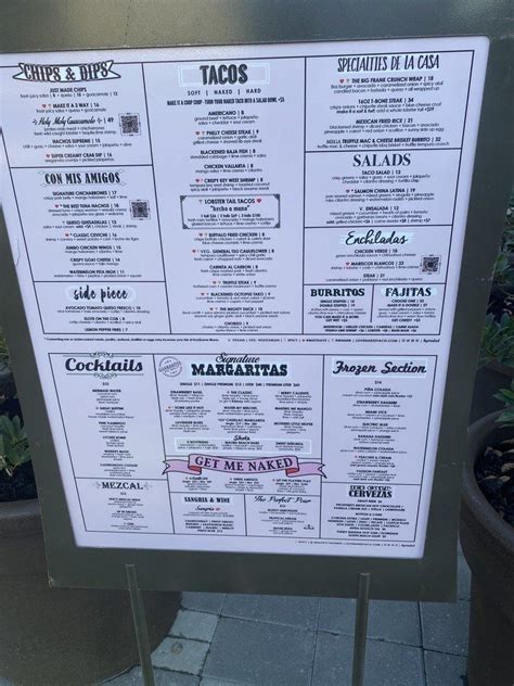 Menu At Naked Taco Restaurant Boca Raton Glades Rd Suite 200