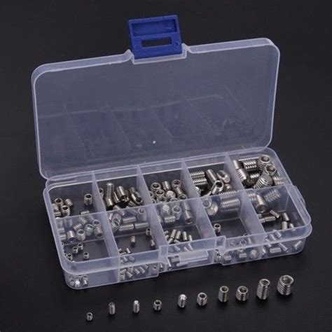 200pcs Stainless Steel Allen Head Socket Hex Set Grub Screw Assortment