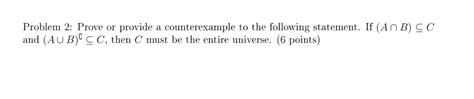 solved problem 2 prove or provide a counterexample to the