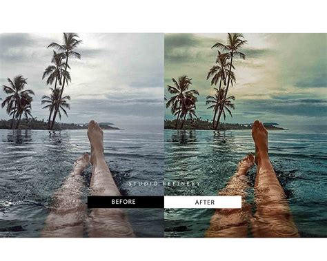 5 Beach Mobile LIghtroom Presets Tropical Beach Lightroom Preset